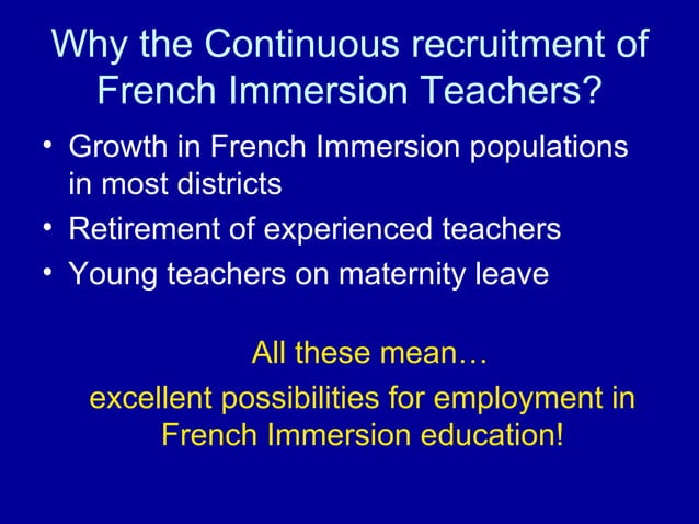 French immersion for student teachers | PPT