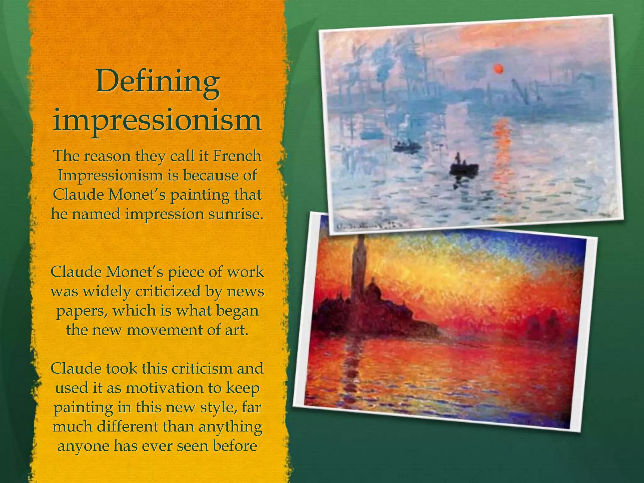 French Impressionism Jase Bennett | PPTX