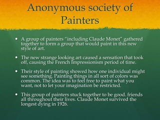 French Impressionism Jase Bennett | PPTX