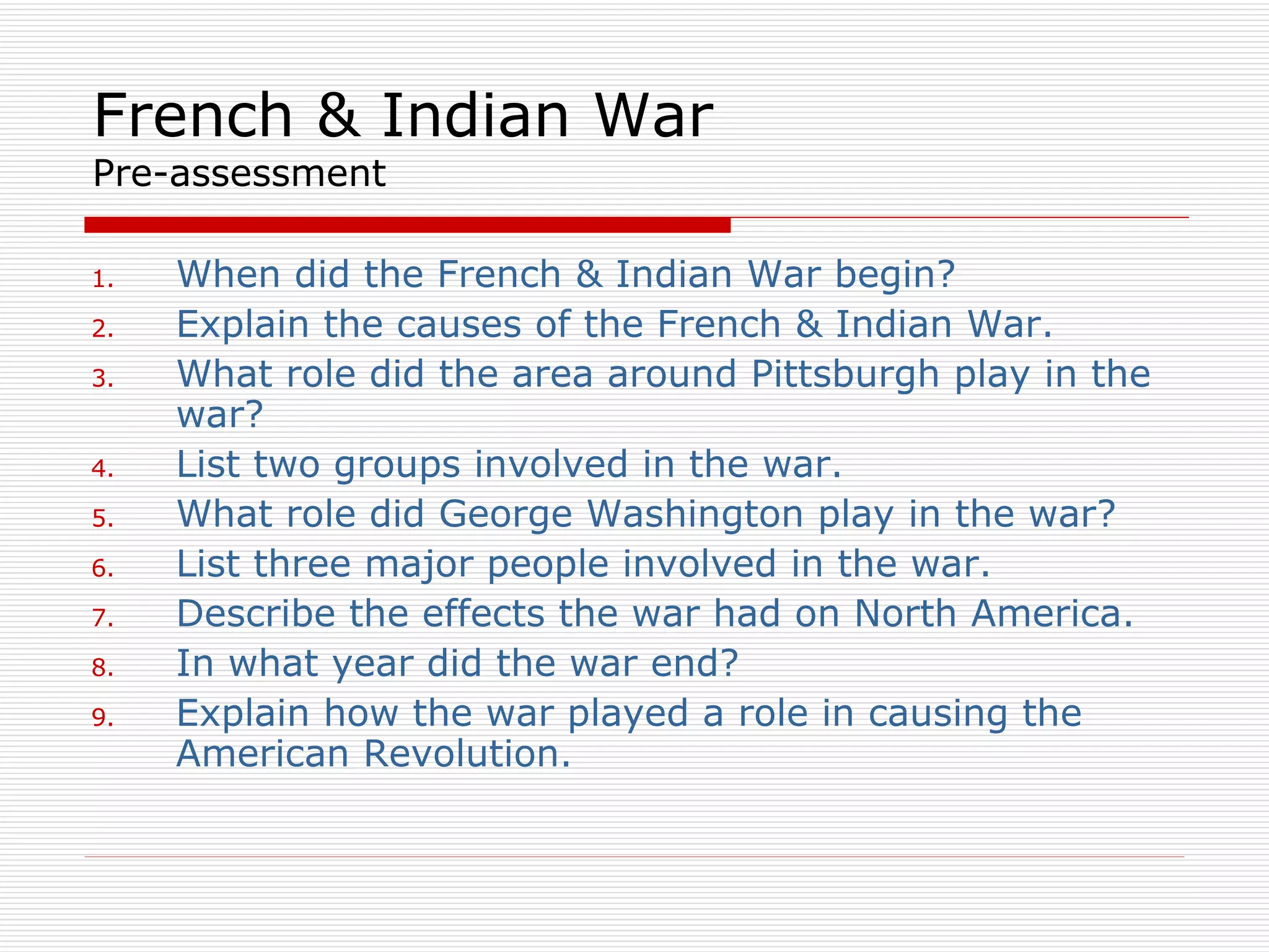 French & indian war | PPT