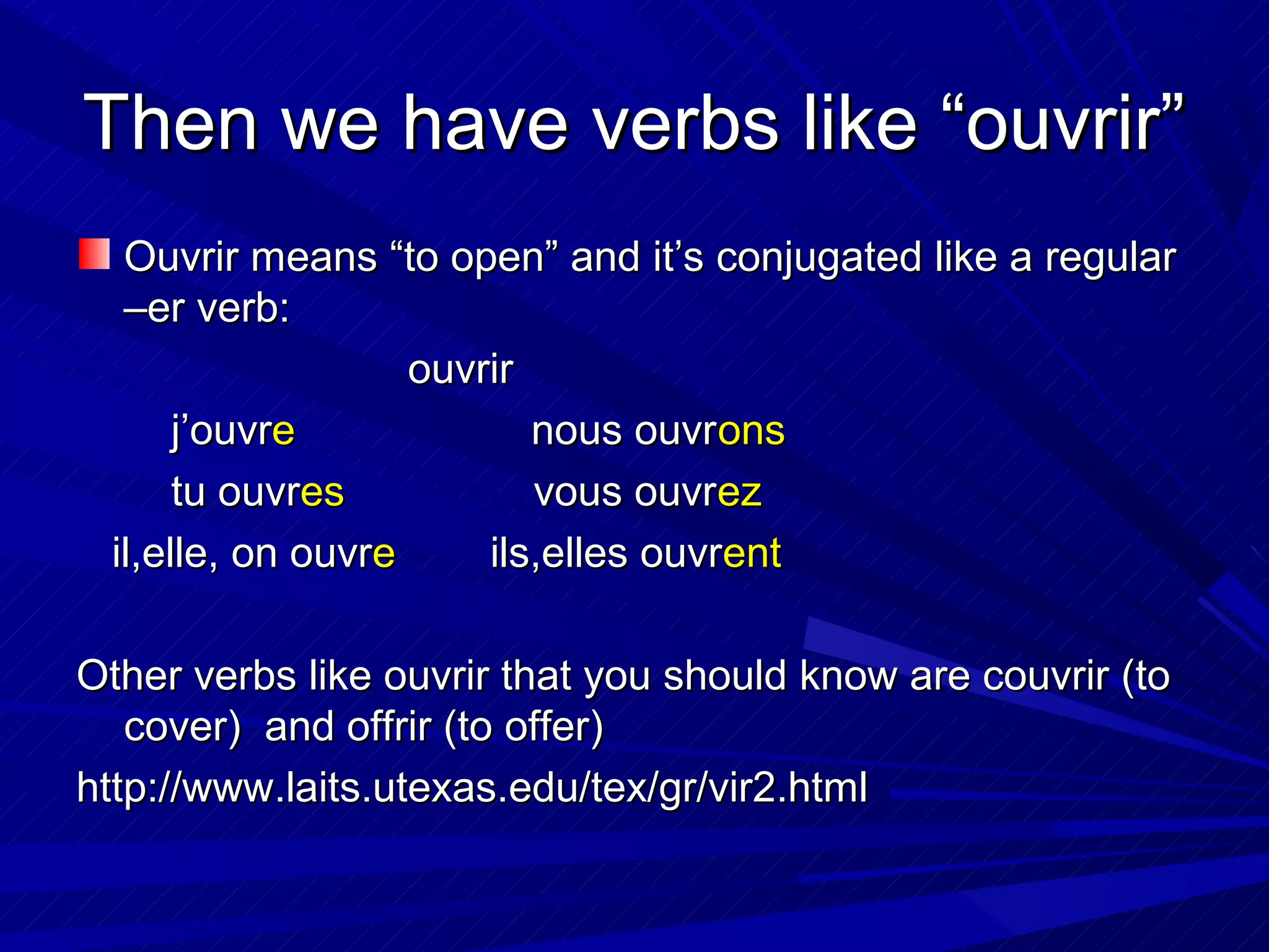 French –ir verbs | PPT