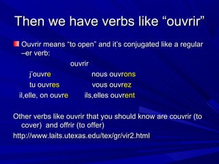 French –ir verbs | PPT