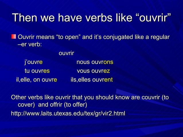 French –ir verbs | PPT