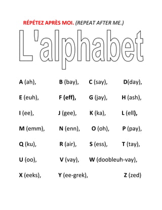 FRENCH: L' ALPHABET | DOCX