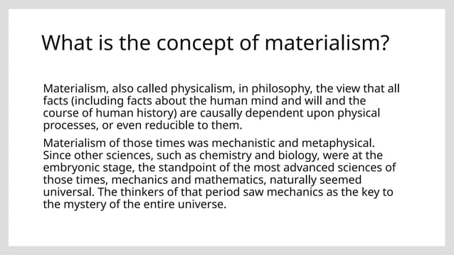 FRENCH MATERIALISM.pptx it is all about education | PPT