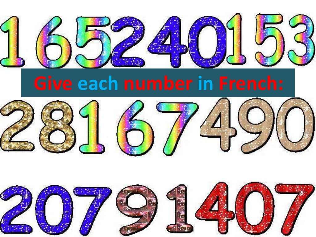French numbers 1 10