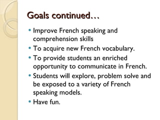 French oracy sessions | PPT