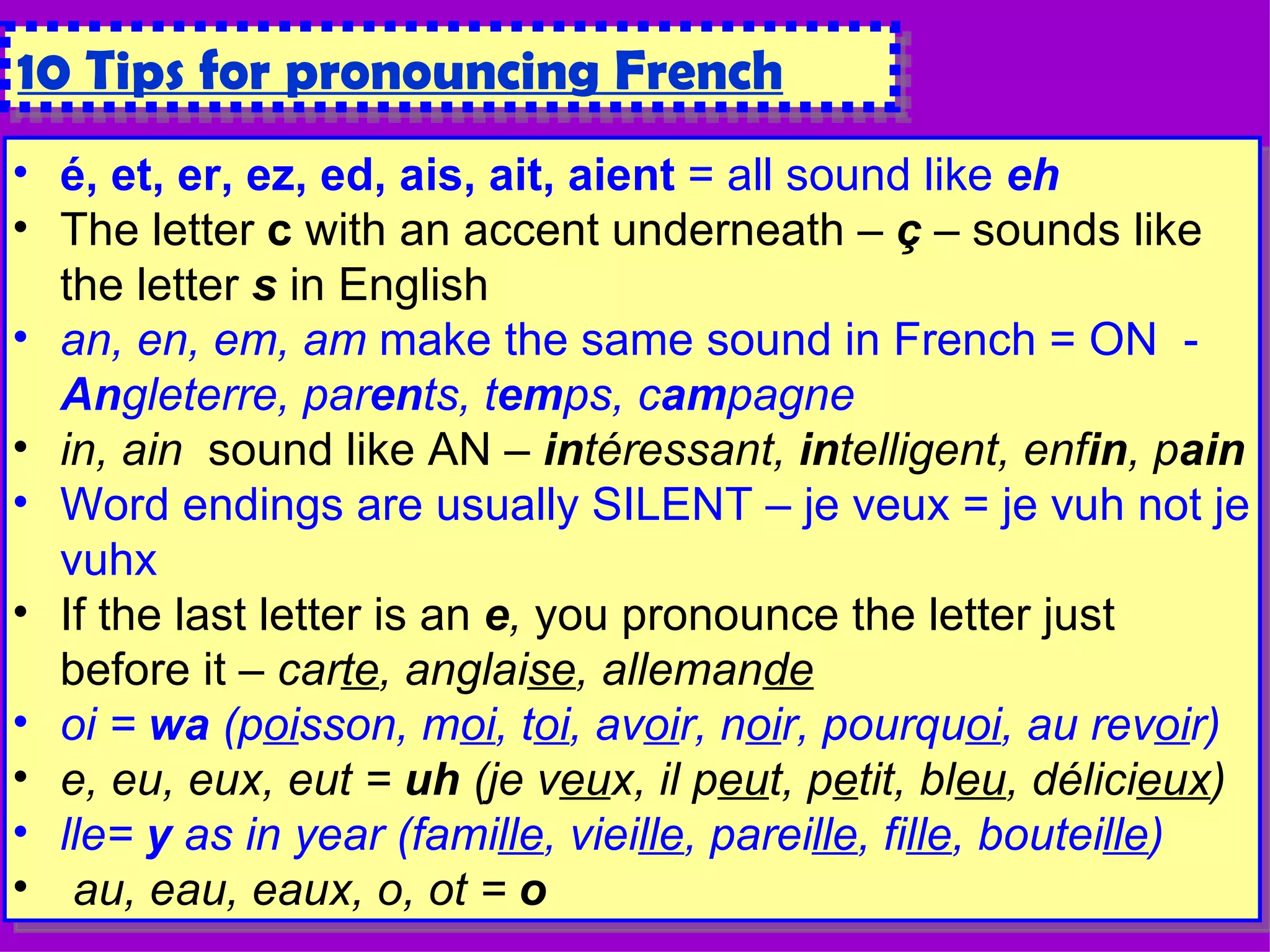 French phonics short | PPT