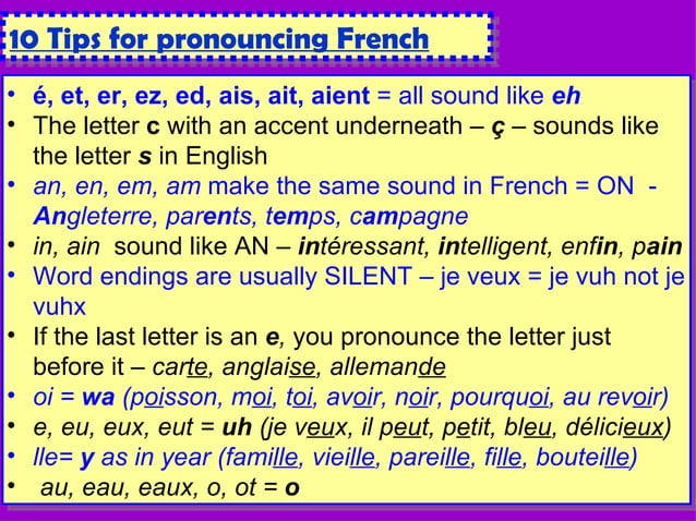 French phonics short | PPT