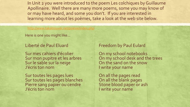 French poetry | PPT
