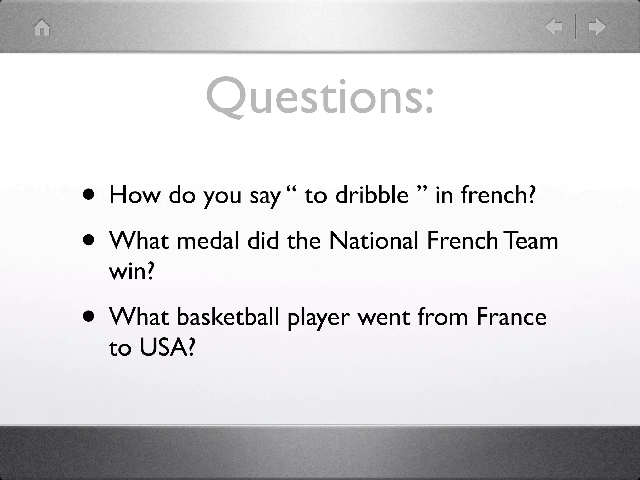 French powerpoint | KEY
