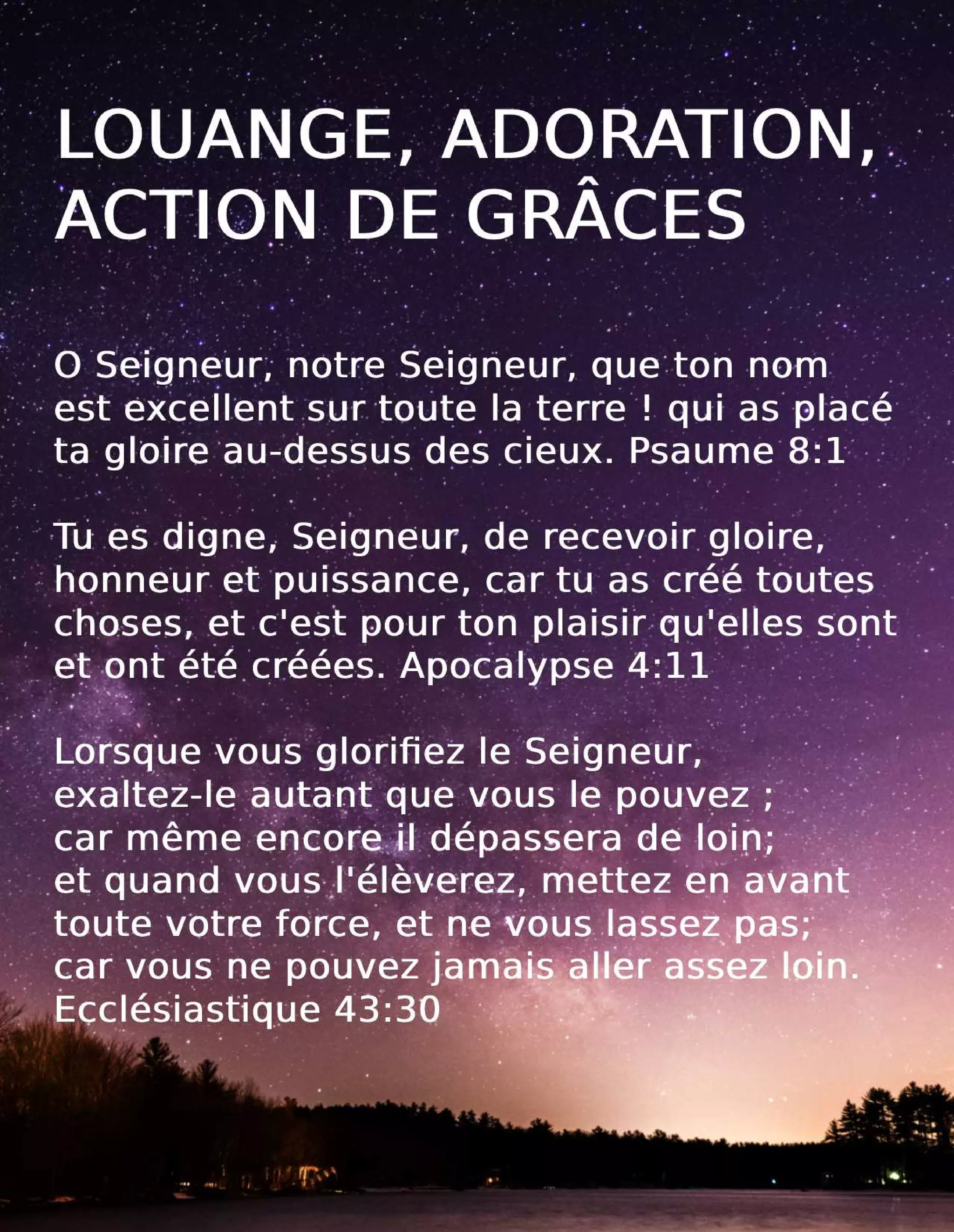French Praise Worship Thanksgiving Tract | PDF
