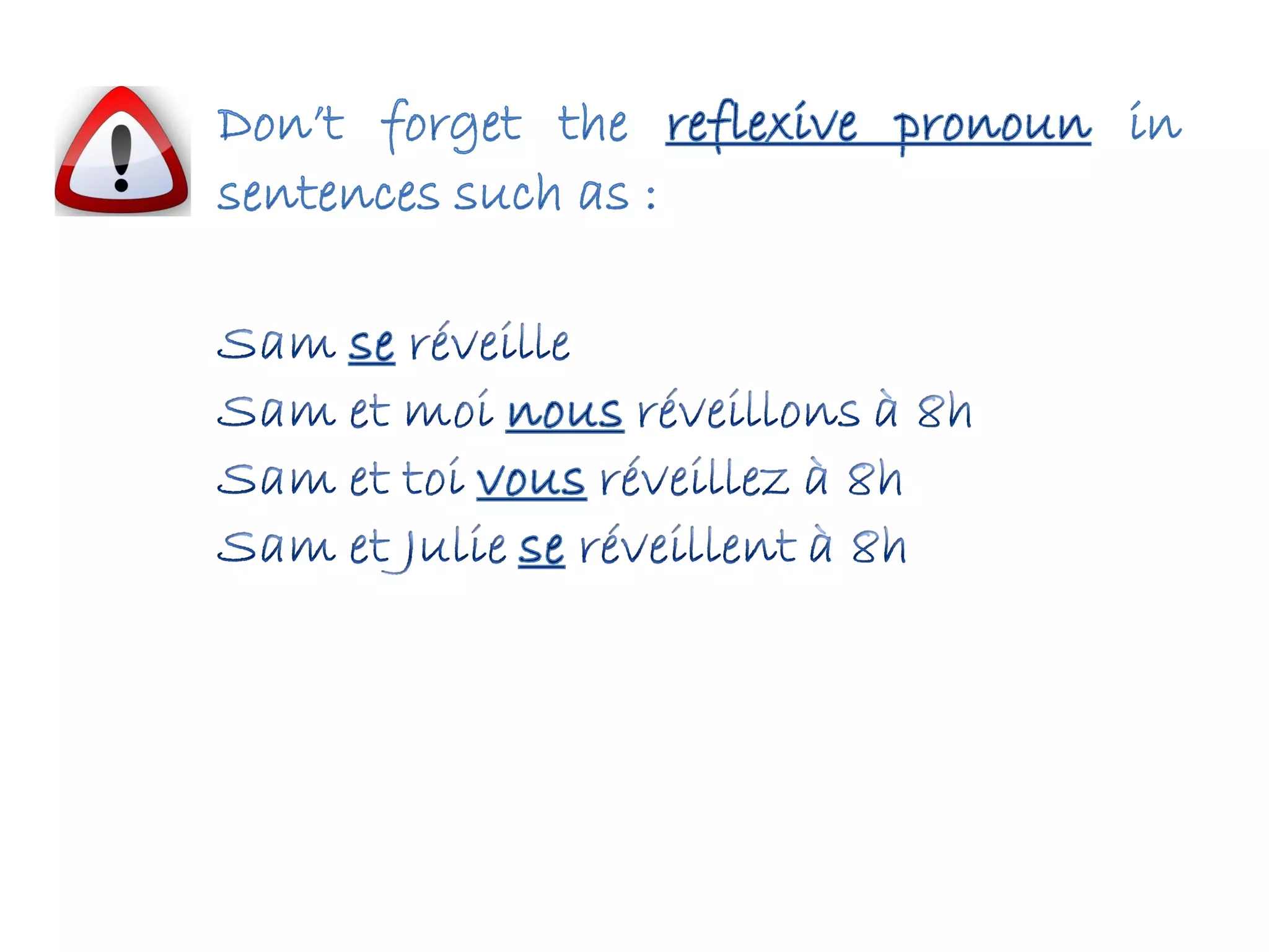 French reflexive pronouns | PPT