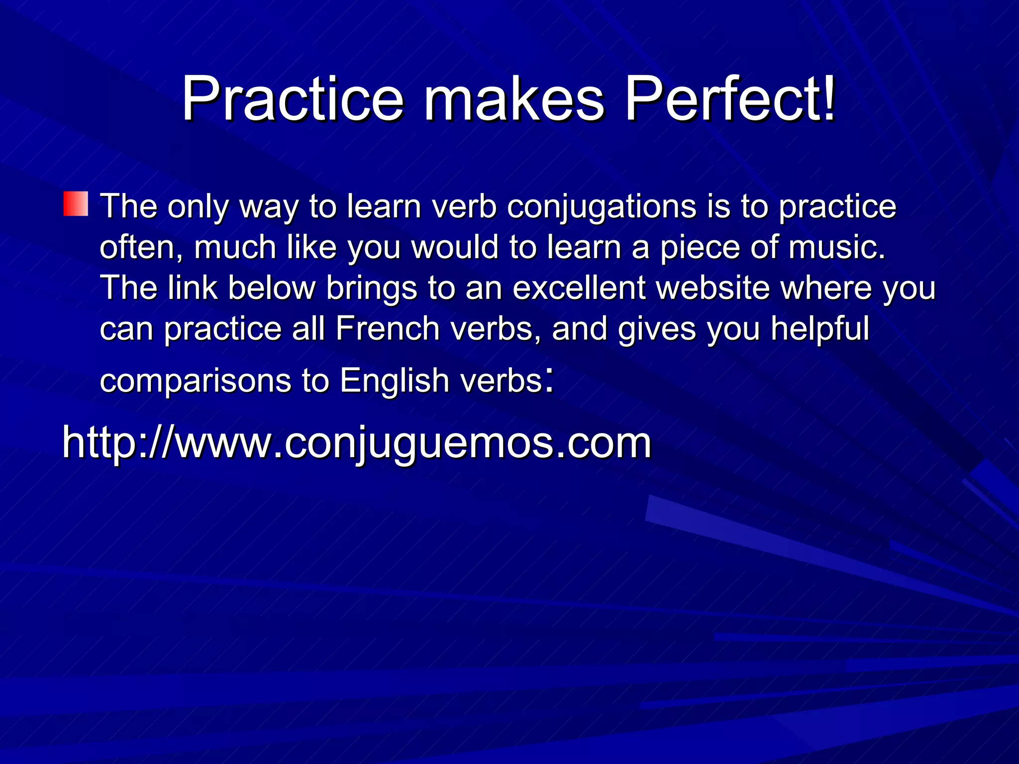 French –re verbs | PPT