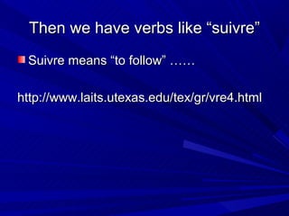 French –re verbs | PPT