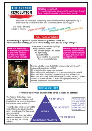 French Revolution Worksheets Pdf