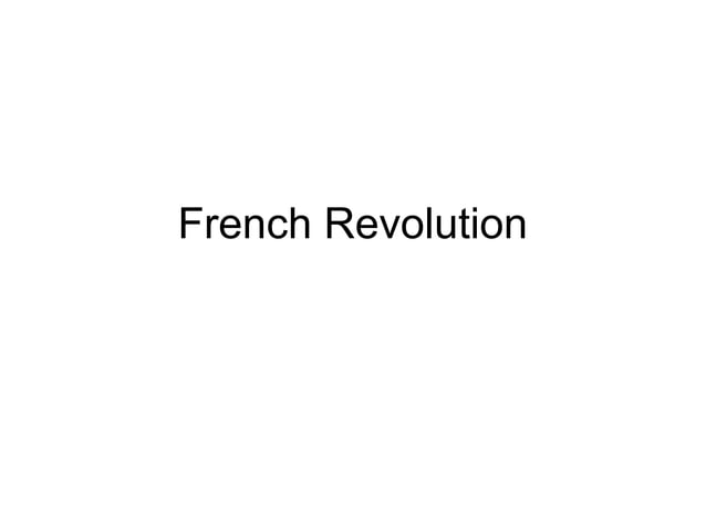 French revolution | PPT