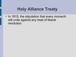 Holy Alliance French Revolution