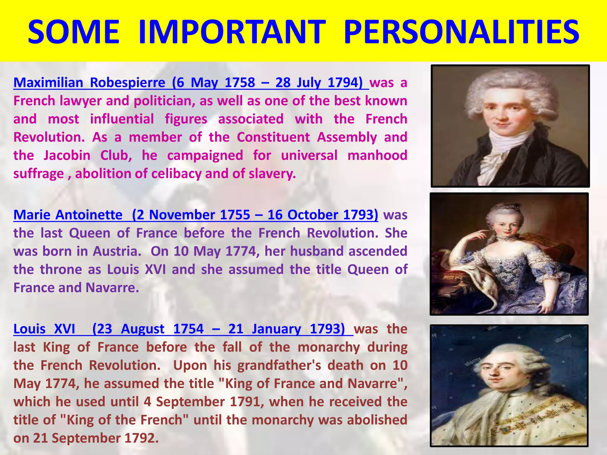 French revolution | PPTX | Religion & Spirituality