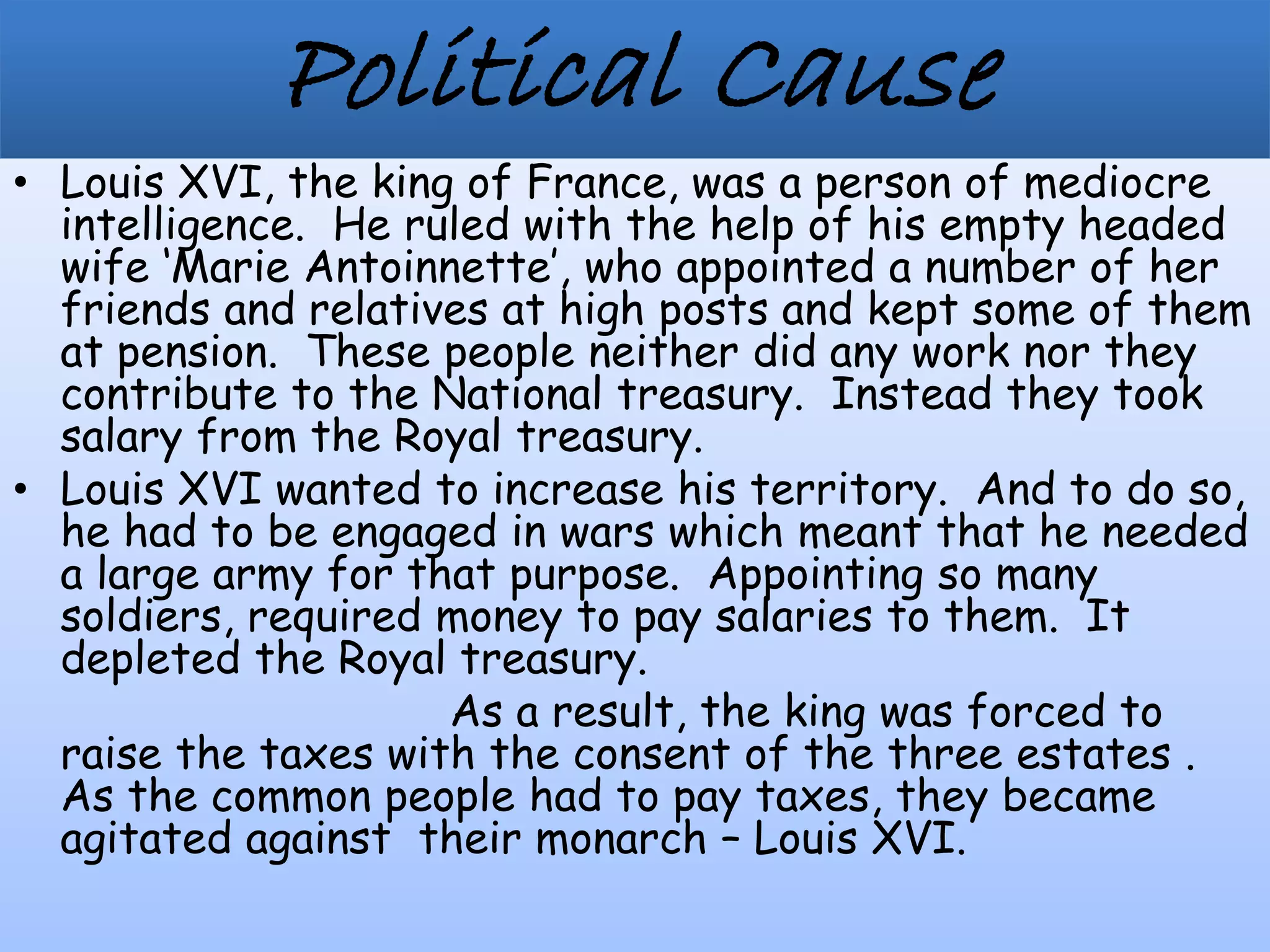 French revolution causes | PPT