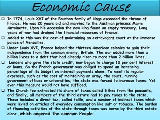 French revolution causes | PPT