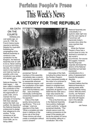 French revolution project the parisian people's press | PPT | Civic ...