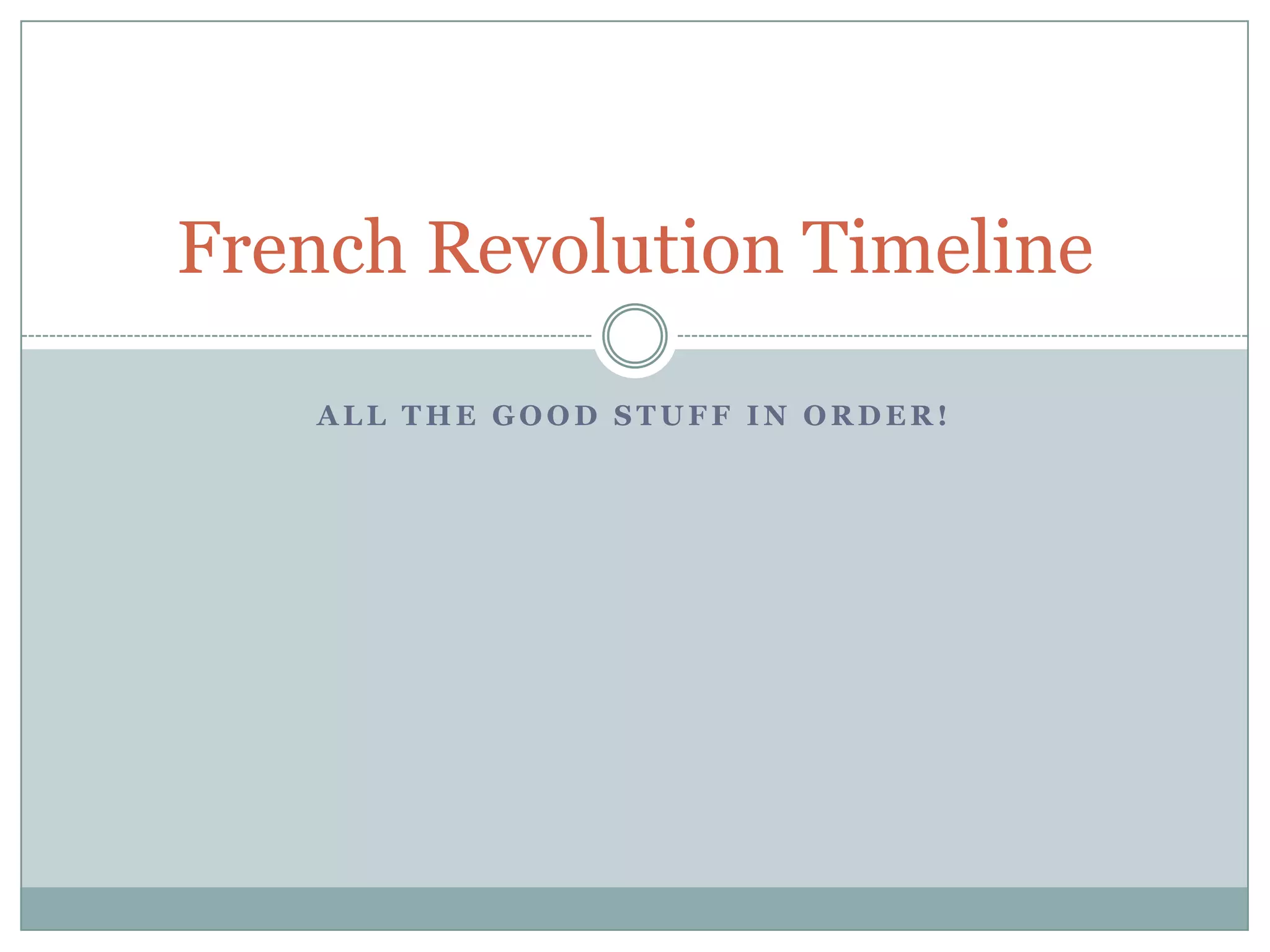 French revolution timeline cp | PPTX