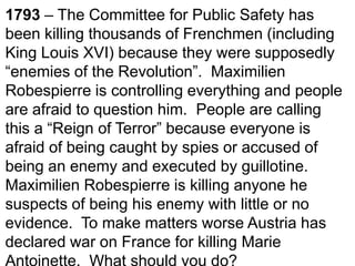 French rev role play cp | PPT