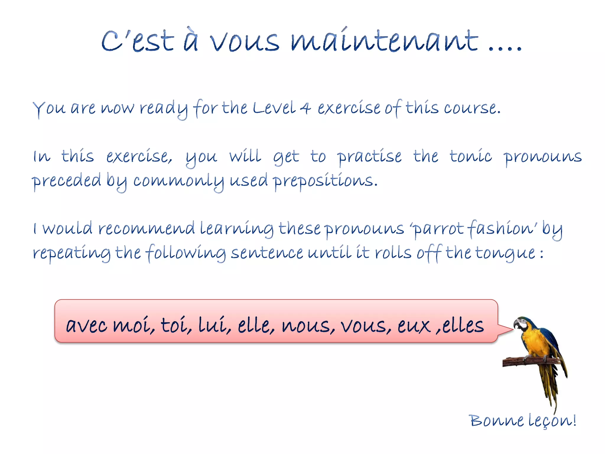 French tonic pronouns | PDF