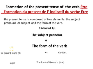 French verb etre in present tense | PPT
