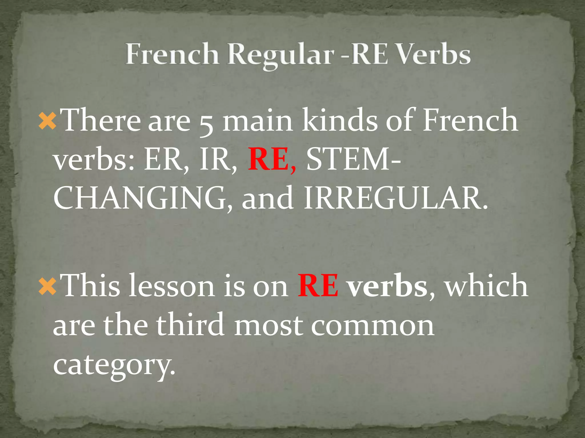 FRENCH VERBS IN IR PRESENT TENSE PART 1 | PPTX