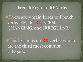 FRENCH VERBS IN IR PRESENT TENSE PART 1 | PPTX