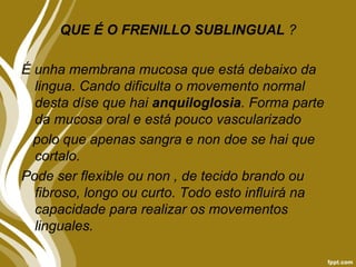 Frenillo sublingual | PPT