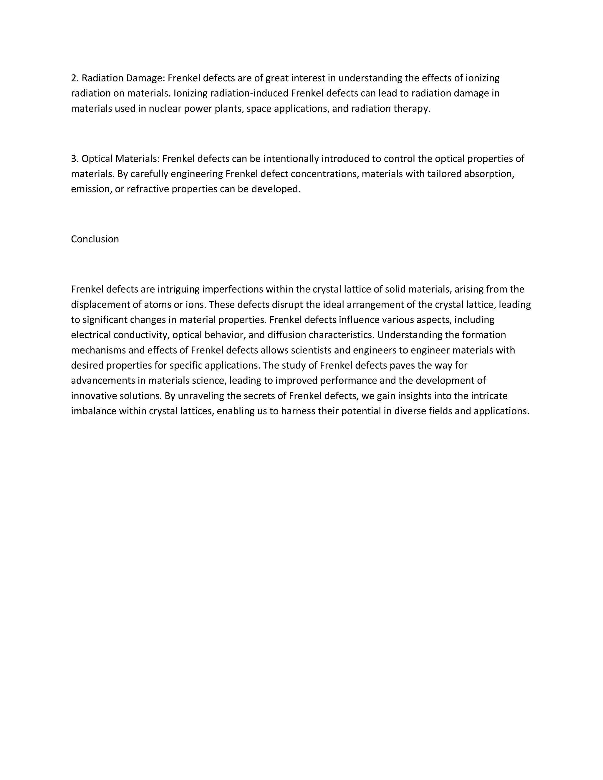 Frenkel Defect | PDF