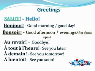 french language for the beginners | PPTX