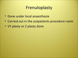 Frenuloplasty | PPT