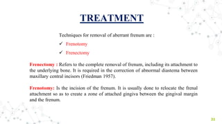 FRENAL ATTACHMENT & ITS MANAGEMENT | PPTX