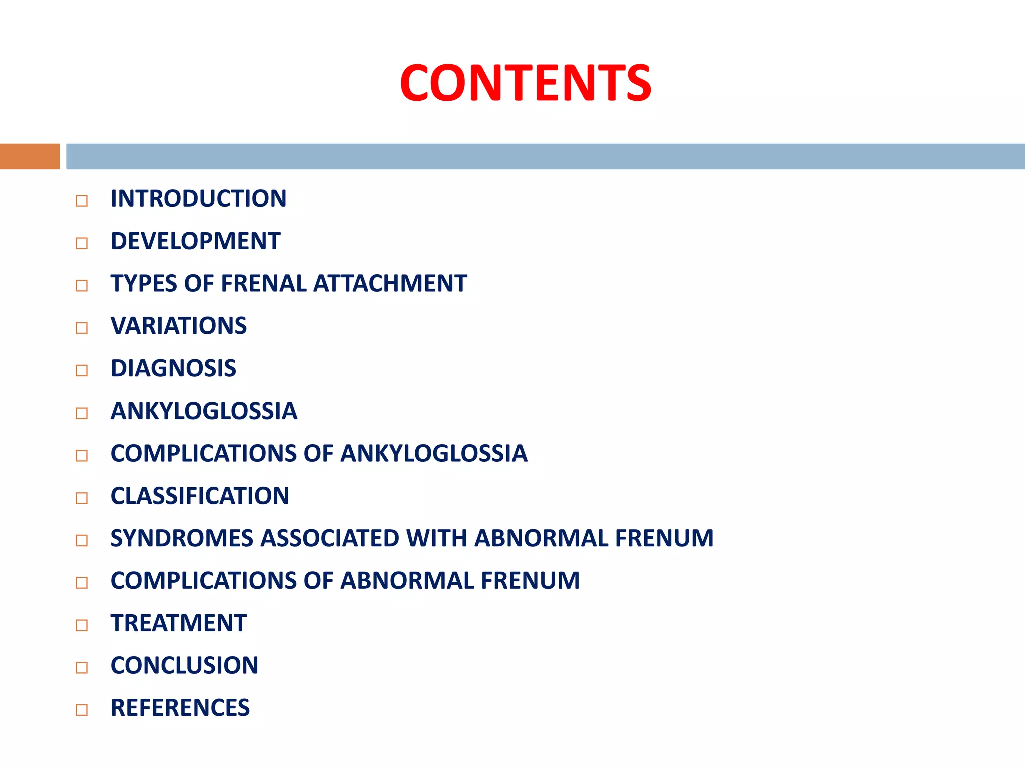 Frenum attachment and it's management. | PPTX