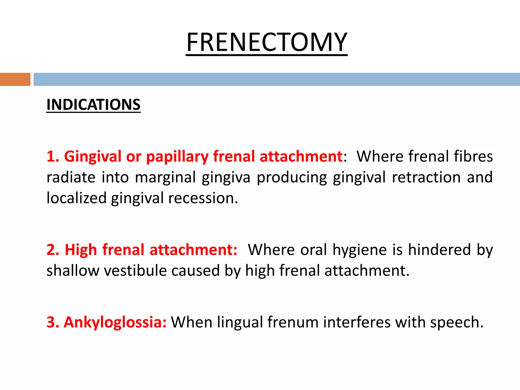 Frenum attachment and it's management. | PPTX