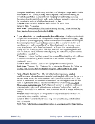 FREOPP Policy Memo - State Level Reforms - Senator Reynolds Word.docx