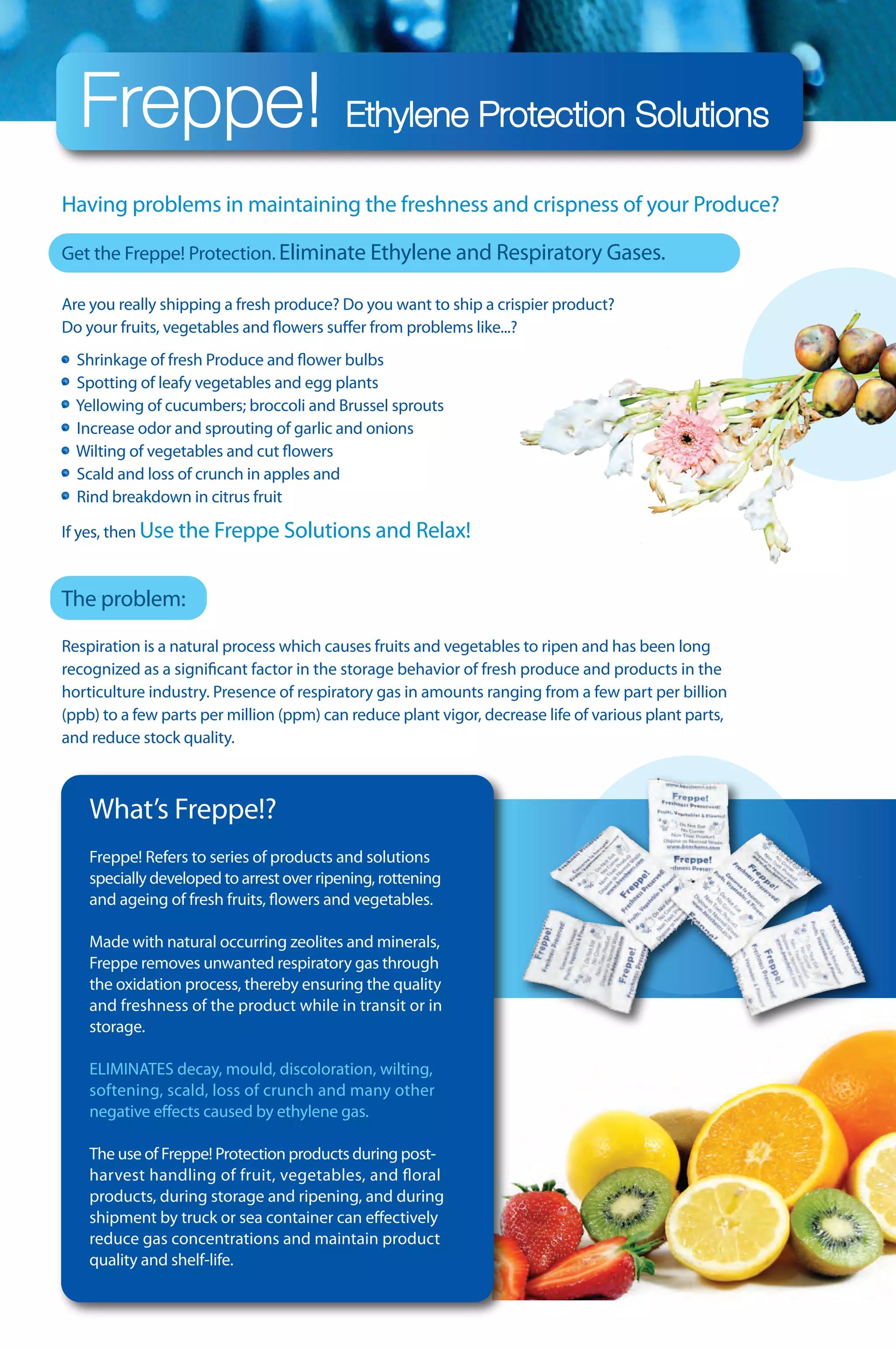 Freppe, shelf life extension solutions, bee chems,india | PDF