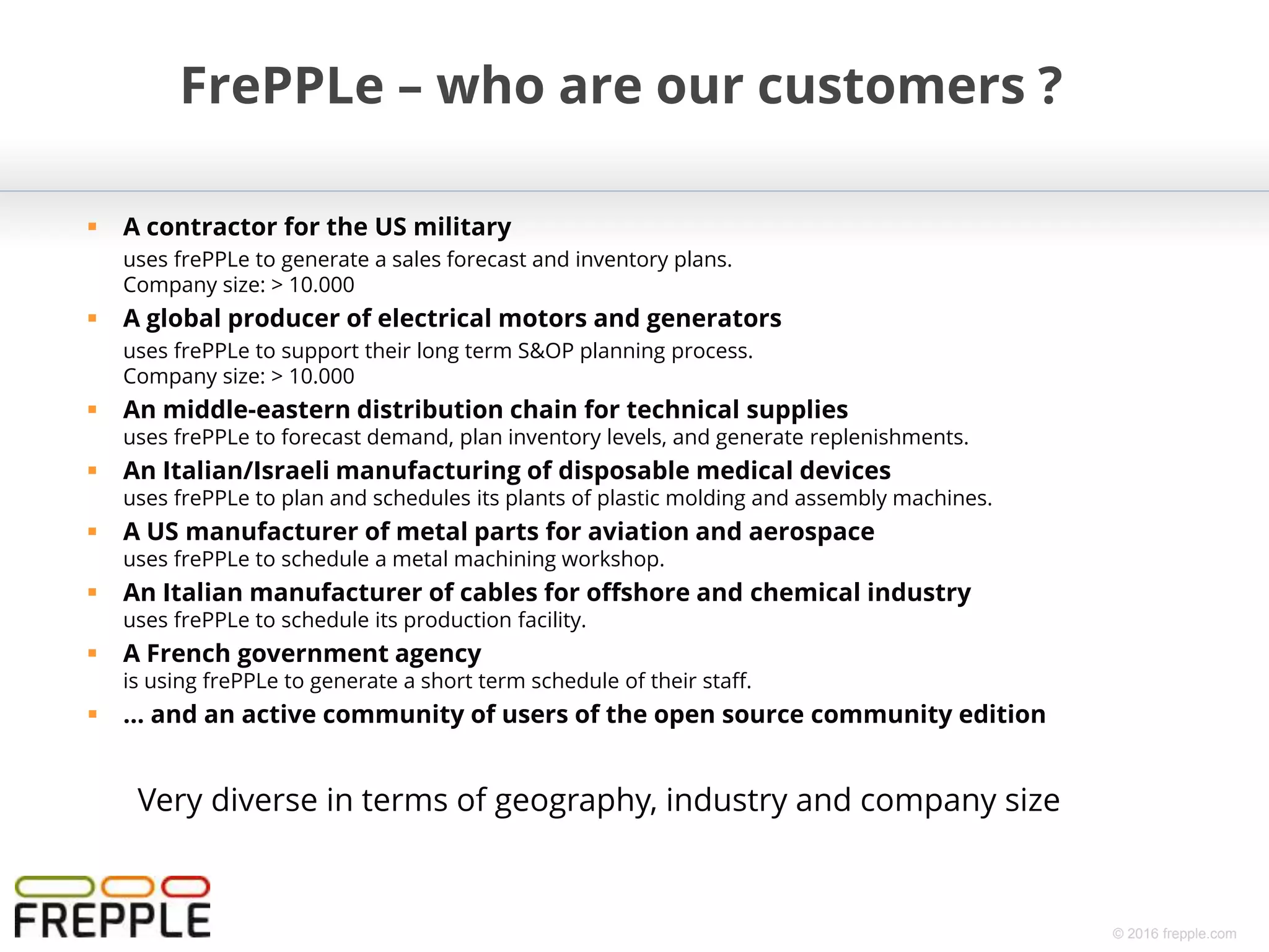 FrePPLe overview | PPT