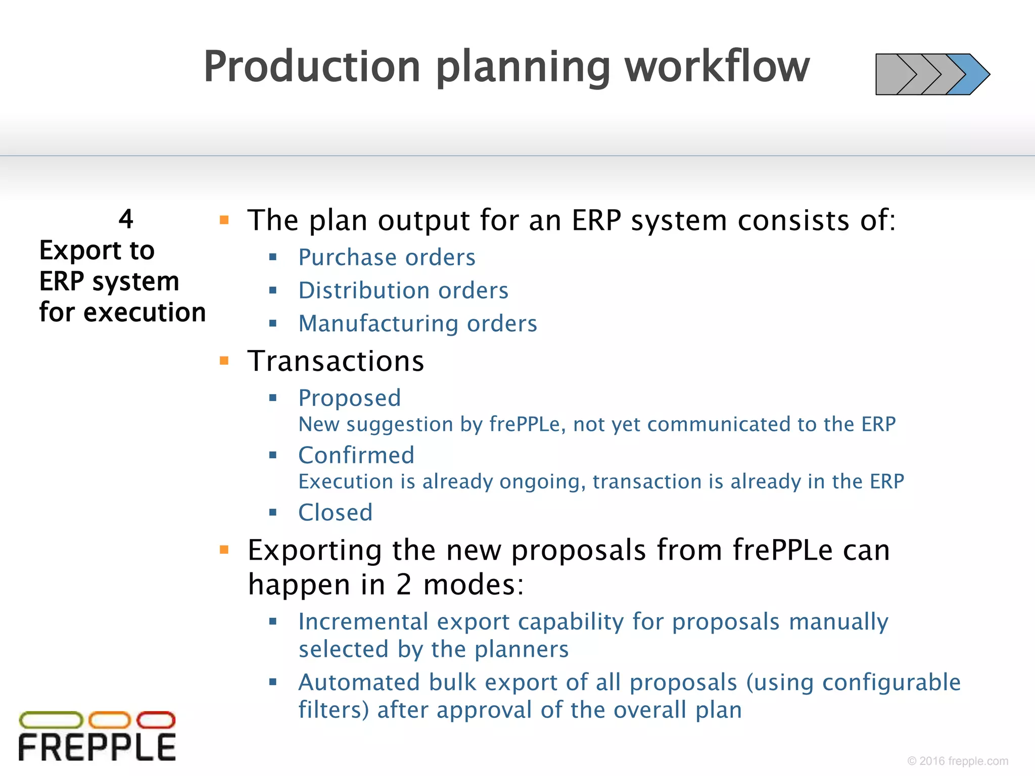 Frepple overview for production planners | PPT