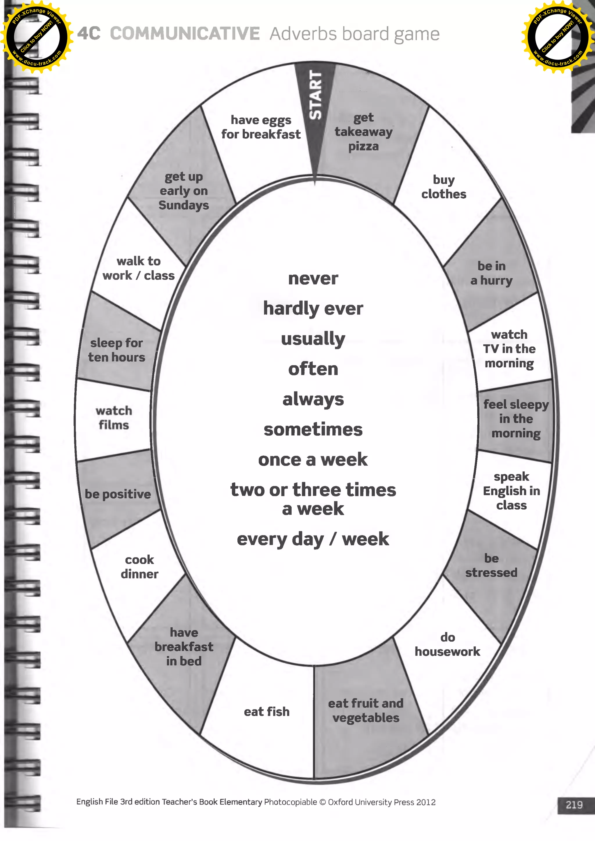 Frequency adverbs boardgame | PDF