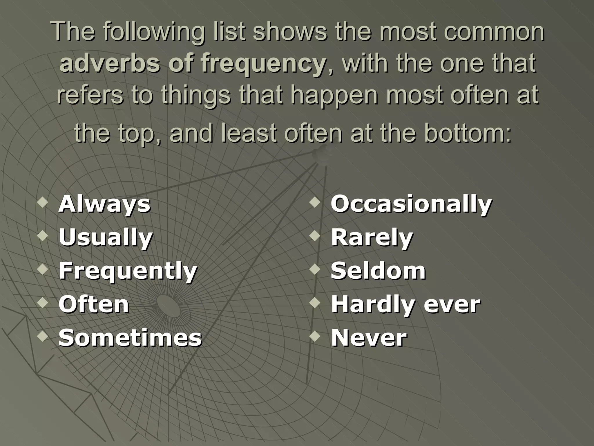 Frequency adverbs | PPT