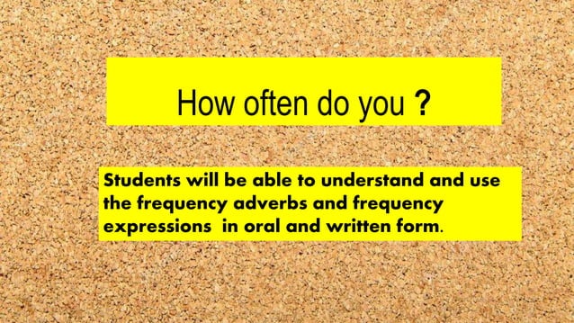 Frequency adverbs ppt | PPT