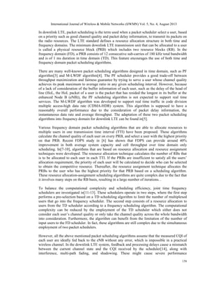 FREQUENCY AND TIME DOMAIN PACKET SCHEDULING BASED ON CHANNEL PREDICTION WITH IMPERFECT CQI IN ...
