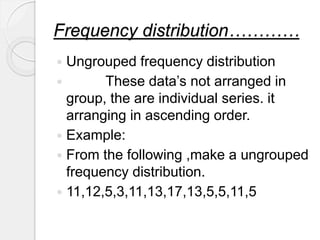 Frequency distribution | PPTX