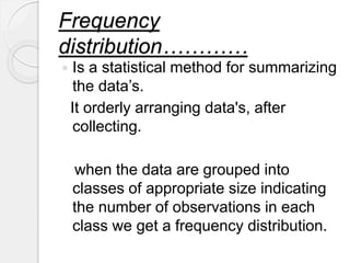 Frequency distribution | PPT