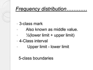 Frequency distribution | PPTX